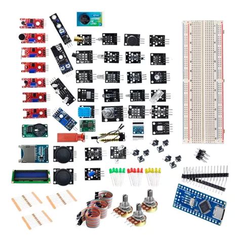 Kit Arduino Nano V3 Com 37 Modulos E Componentes Parcelamento Sem Juros