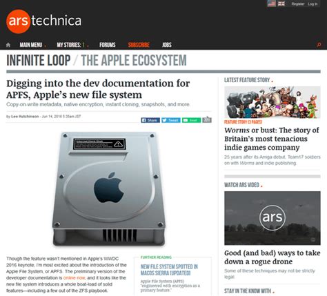 Apples New File System Apfs Adopted By Macos Gigazine