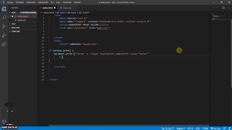 Javascript Ile Yazdır Butonu Nasıl Eklenir Youtube
