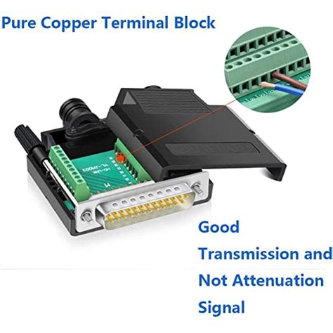 Penglin 2pcs Db25 Solderless Male Rs232 D Sub Serial Adapters 16mm Thinner 25 Pin Port Terminal