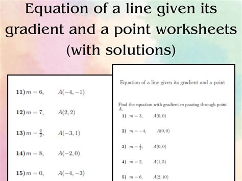 Equation Of A Line Given A Gradient And Point Point Gradient Of A Line