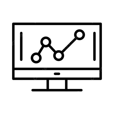Seo Monitoring Line Icon Vector Analytics Monitoring Report Png And