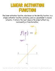 Linear Activation Function.pdf - Linear Activation Function The linear activation function also ...