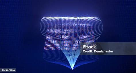 3d 그림입니다 인터넷 및 네트워크 배경의 가상 데이터 전송 기술 빅 데이터 시각화 데이터의 흐름 정보 코드 디지털 뷰파인더에