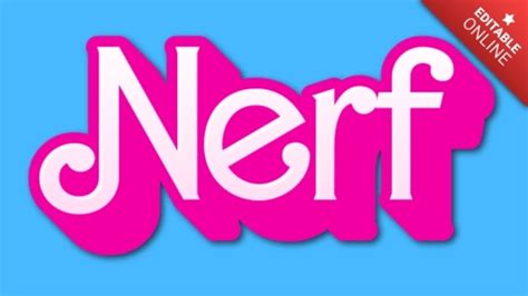 Nerf | Barbie Font | Text Effect Generator