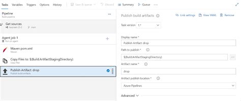 Azure Nothing Will Be Added To Build Artifact Drop Stack Overflow