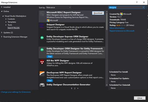 c i am having problem installing microsoft rdlcdesigner for visual