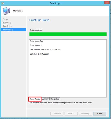 configmgr technical preview 1710 run script update