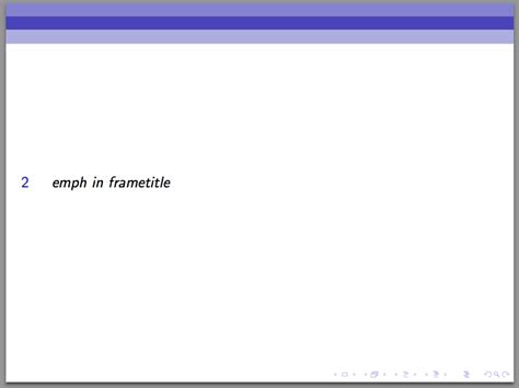 Table Of Contents How To Produce A List Of Frames With Beamer If Frame Titles Have LaTeX Tags