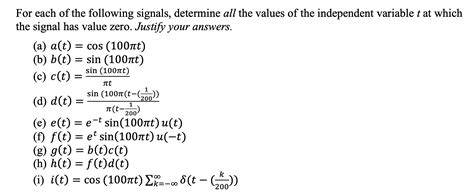 Solved For Each Of The Following Signals Determine All The Chegg