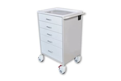 Stainless Steel Medication Cart 5 Drawer