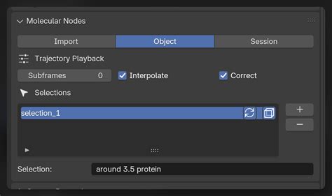 Trajectories Molecular Nodes