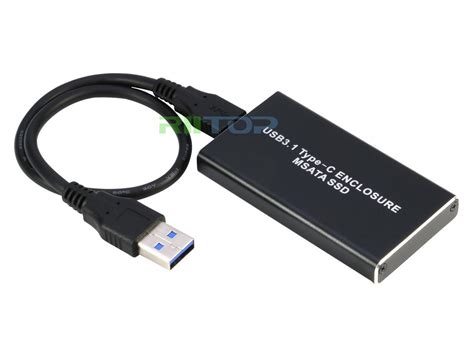 Msata Ssd Enclosure Adapter To Usb C Riitop Usb To Msata Ssd Converter For Msata Internal
