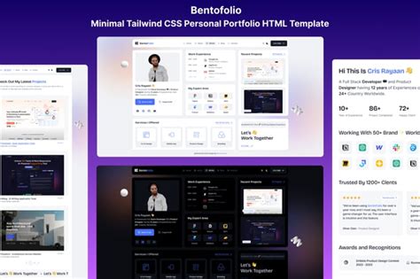 Tailwind Css Personal Portfolio Html Template Site Templates Ft