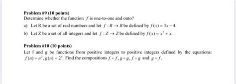Solved Problem 9 10 Points Determine Whether The Function
