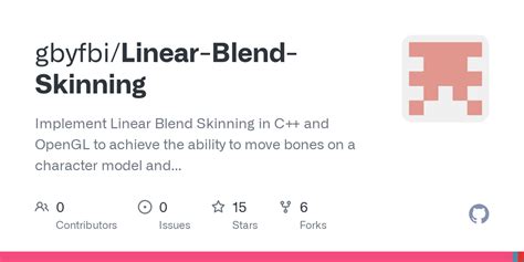 Github Gbyfbilinear Blend Skinning Implement Linear Blend Skinning