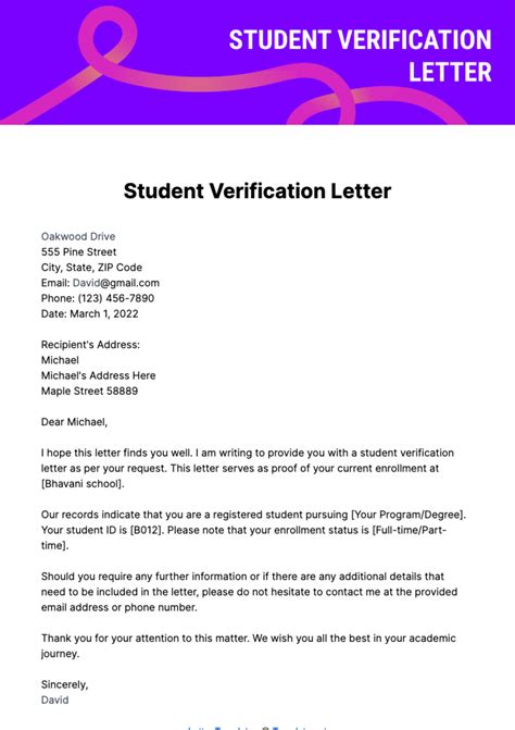 Address Verification Letter Template Sample Template Samples