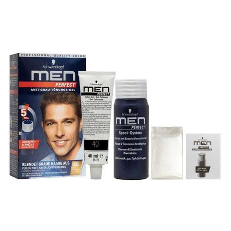 Оцветяващ гел Schwarzkopf Men Perfect Anti-Grey 40, Естествено тъмно ...