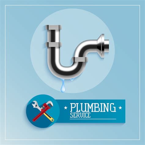 배관 서비스 포스터 디자인 프리미엄 벡터