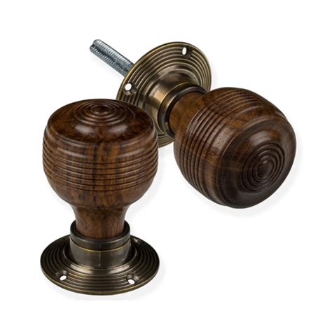 Rosewood Georgian Door Knobs With Antique Brass Backplates Asia Exports