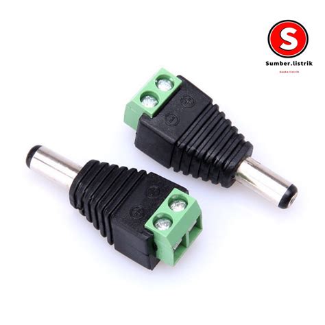Jual Konektor Cctv Dc Male High Quality Jek DC Male Female Konektor Jack Power Sambung