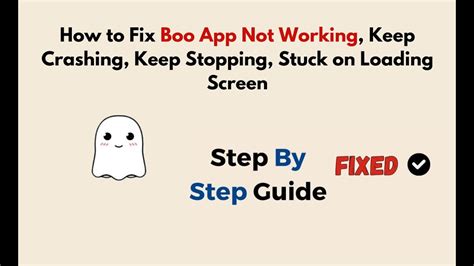 How To Fix Boo App Not Working Keep Crashing Keep Stopping Stuck On