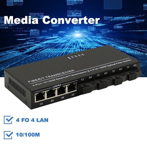 Jual Media Converter 4 Port Fo Optic Fiber 4 Fo 4lan Fiber Ethernet Swich Shopee Indonesia