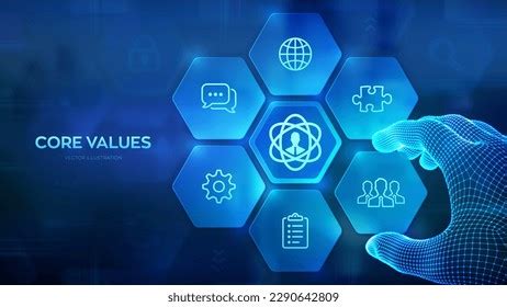 Core Values Infographic Responsibility Ethics Goals Stock Vector Royalty Free 2290642809