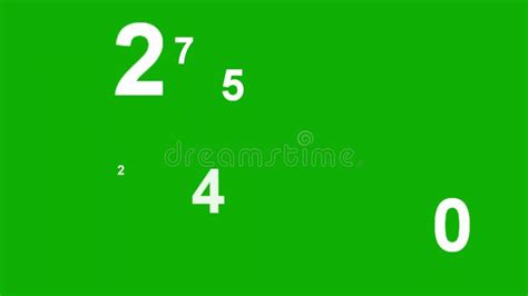 Digital Numbers Pattern Motion Graphics With Green Screen Background