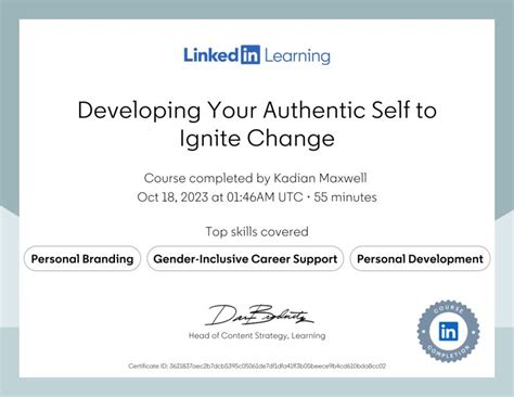 kadian maxwell on linkedin certificate of completion