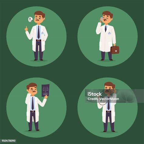 의사 간호사 문자 벡터 의료 남자 직원 평면 디자인 병원 팀 사람들이 박사 학위 일러스트 레이 션 건강관리와 의술에 대한 스톡 벡터 아트 및 기타 이미지 Istock