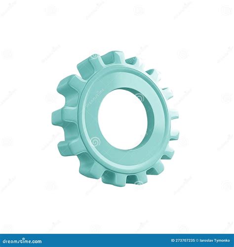 3d Icon Cute Cogwheel Gear Setting Symbol Repair Optimizing Workflow Concept Cartoon Minimal