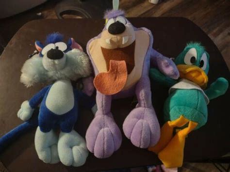 Lot Of 3 Vintage 1990 Applause Tiny Toons Plush Dizzy Furball Plucky 3869941722