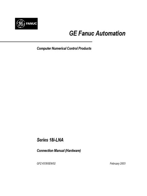 Dokumen Tips Ge Fanuc Automation Jamet Inc Series 18i Lna Connection Manual Ge Fanuc Pdf