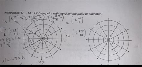 [answered] instructions 7 14 plot the point with the given the polar