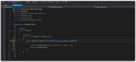 Self Hosting Net Application Using Owin Framework