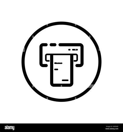 Ticket Vending Machine Insert And Purchase Commerce Outline Icon In A