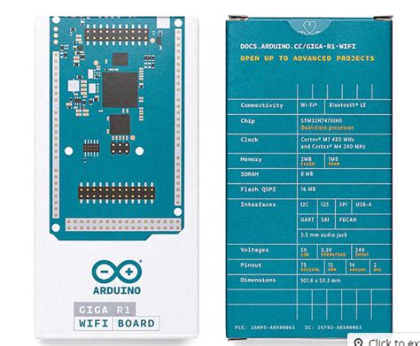 Arduino Giga R1 Wifi Specifications Features And Applications Faqs