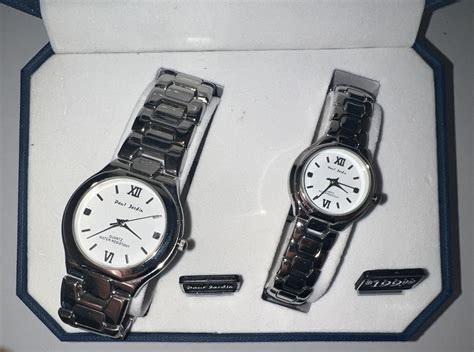 Paul Jardin Stainless Couple Set Quartz Water Resistant His And Hers