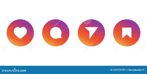 Set Of Generic Social Media User Interface Icons Like Comment Share And Save Icons Social