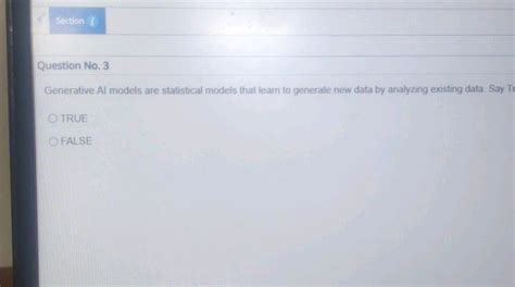 Section I Question No Generative Al Models StudyX