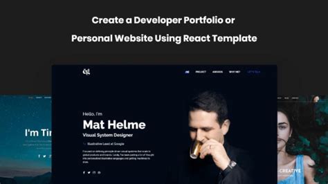 design and develop a responsive portfolio website in react js by