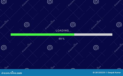 Loading Green Progress Bar On Blue Background Stock Video Video Of