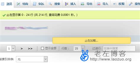 解决phpmyadmin编辑数据库表一直提示”正在加载”问题 老左笔记