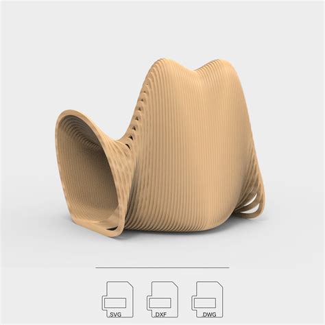 Parametric Armchair Router Cut Files Cnc Files For Etsy