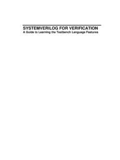 SYSTEMVERILOG FOR VERIFICATION Systemverilog For Verification Pdf PDF PRO