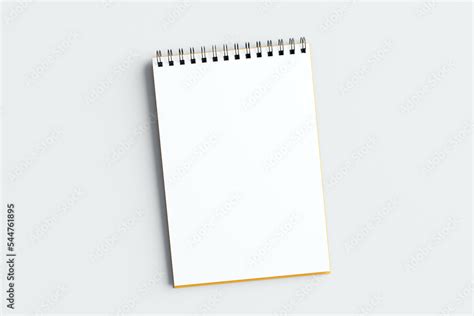 Realistic Notebook Or Notepad With Binder For Mockup Isolated On White Background Memo Note Pad