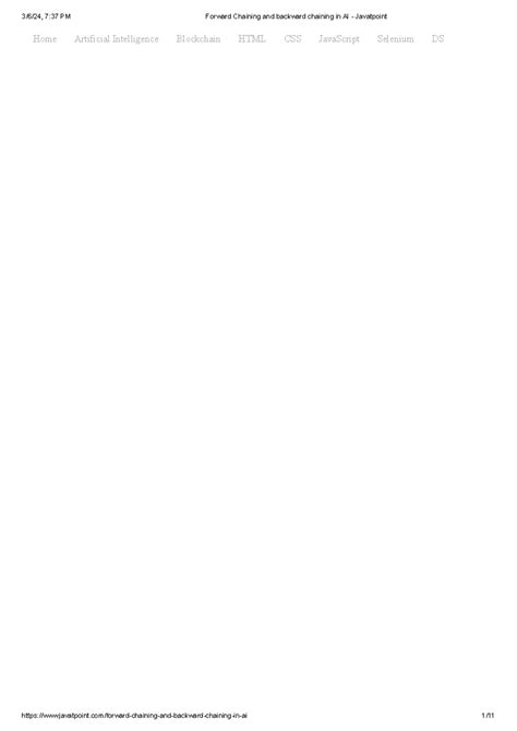 forward chaining and backward chaining in ai javatpoint home artificial intelligence