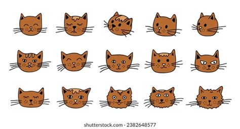 Hand Drawn Cat Muzzle Clipart Cute Stock Vector Royalty Free 2382648577 Shutterstock