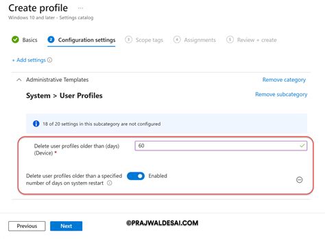 automatically delete old user profiles using intune